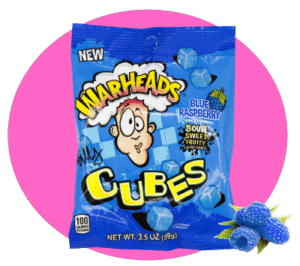 Warheads cubes blue raspberry - Candy Crazy